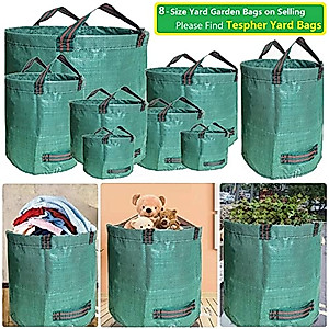 Professional 3-Pack 63 Gallons Lawn Garden Bags (D31, H19 inches) Reusable Yard Waste Bag with Gardening Gloves - Patio Standable Bag,Leaf Bag,Trash Containers,Plant Clippings Bag with 4 Handles