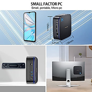 Blackview MP60 Mini PC Intel 12th N95(up to 3.4GHz), Mini Desktop Computer 16GB RAM 512GB SSD, Window 11 Pro Support Dual 4K HDMI Display, Dual WiFi, BT4.2 for Business, Home, Office