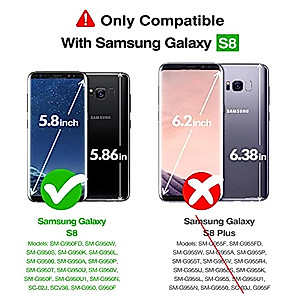 Rayboen for Samsung Galaxy S8 Phone Case Crystal Clear Design Shockproof Non-Slip Protective Samsung s8 Hard Plastic Phone Case PC Back & Soft TPU Frame Slim Fit S8 Cover Support Wireless Charging