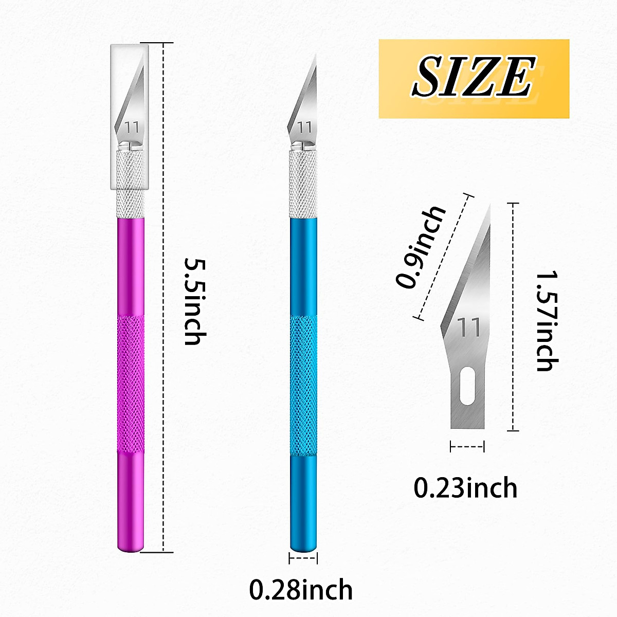 JTIEO 74 Pack Hobby Knife Exacto Knife with 4 Upgrade Sharp Hobby Knives and 70 Spare Craft Knife Blades for Art, Scrapbooking,Stencil