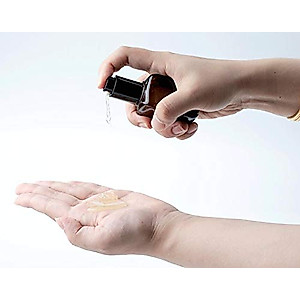 ericotry 3PCS 100ml Empty Refillable Square Amber Glass Cream Lotion Pump Bottles for Makeup Face Cream Facial Cleanser Toiletries Toner Liquid Travel Containers Emulsion Essential Oil Dispenser