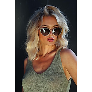 DIFF Star Wars Princess Leia Endor Cat Eye Sunglasses for Women UV400 Protection, Translucent Sage, Gold + Endor Forest Moon Green Polarized