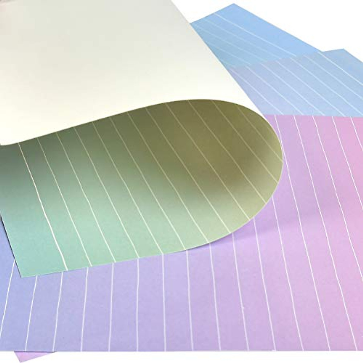 QLOUNI 72 Pack Colorful Stationery Paper, Stationery Paper and Envelopes Set - (48 Stationery Paper + 24 Envelopes) Letter Set for Writing Poems Lyrics Wedding Invitations