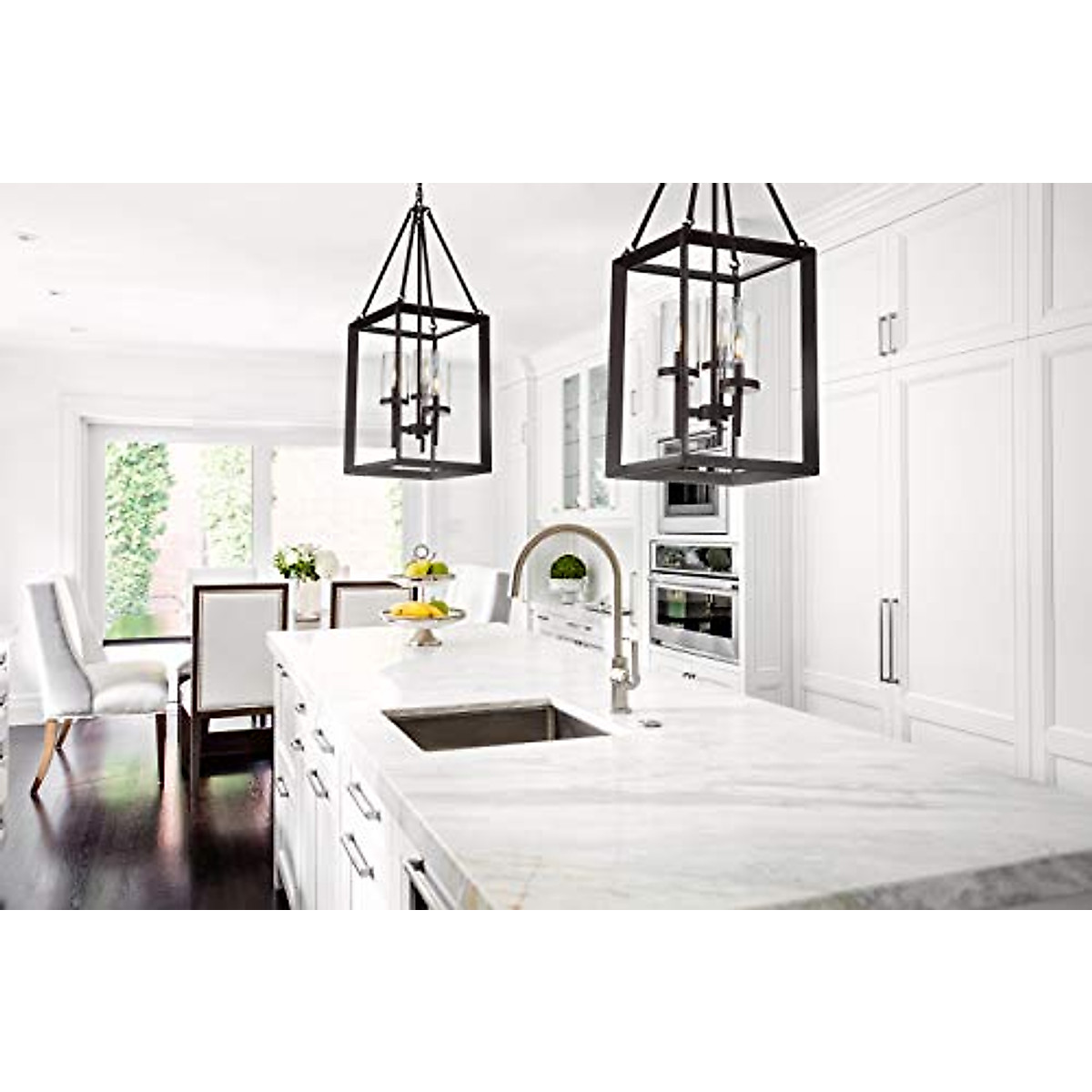 JONATHAN Y JYL7412A Anna 12" 3-Light Metal/Glass Pendant Traditional Classic Modern Industrial Farmhouse Dining Room Living Room Kitchen Foyer Bedroom Hallway, Oil Rubbed Bronze/Clear