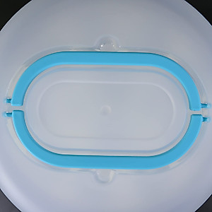 DIIRPPR Large 10 Inch Cake Carrier Keeper Stand with Handles and Lids Container for Transport Cake Holder Tray with Cover Round Cupcake Storage Kitchen Cooking Box (Light blue)