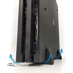 XM&QY Vertical Stand for PS4 Pro PlayStation 4 Pro Silicone Feet Stand Steady Base Mouse Non-Slip Enough Space for Cooling, Black