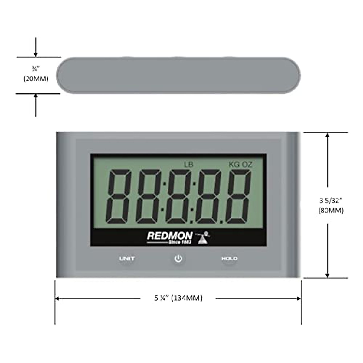 Redmon XL Field Scale Plus Remote Display, Grey