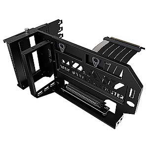 Cooler Master Vertical GPU Holder Kit V3, for E-ATX/ATX/mATX PC Case & PCI-E 4.0 Devices, Adjustable Modular Video Card Support, Thick SGCC Steel Bracket, 165 mm Riser Cable Included - Black