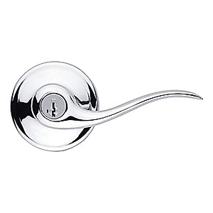 Kwikset 97402-905 Tustin Entry Lever Featuring Smartkey Re-Key Security, Polished Chrome
