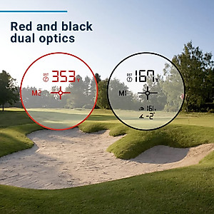 Shot Scope PRO LX+ Laser Rangefinder with Shot Tracking (Blue) - F/M/B Green and Hazard Distances - 100+ Statistics Including Strokes Gained - Adaptive Slope Technology - Red and Black Dual Optics