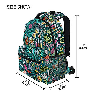 BAIHUISHOP Angry Shark Seamless Pattern Backpacks Travel Laptop Daypack School Bags for Teens Men Women