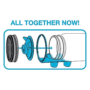 Jarware 82637 Piggy Bank Lid for Regular Mouth Mason Jars, Blue