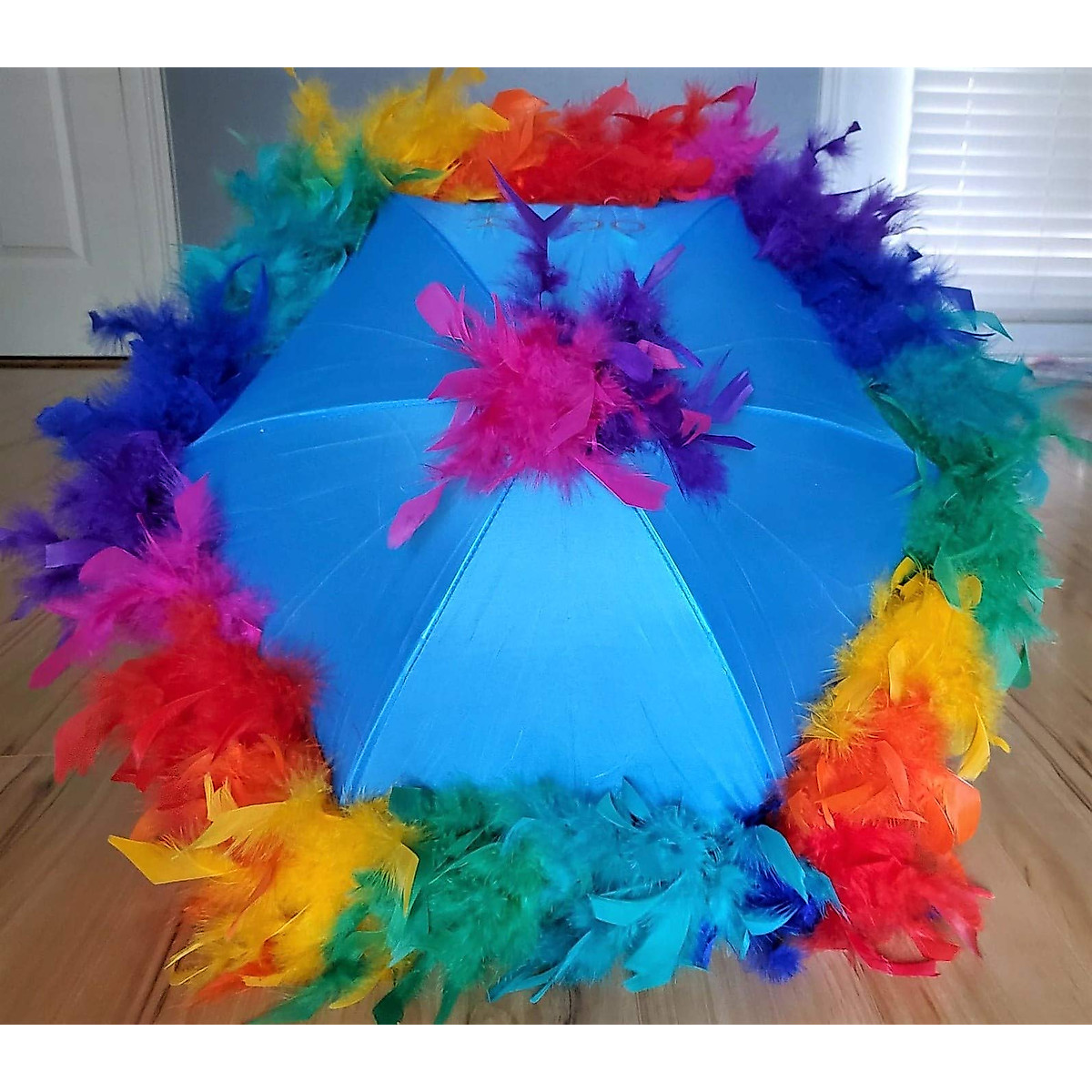 Custom Color New Orleans Second Line Umbrella Parasol- Choose UMBRELLA and FEATHER color- Birthday- Festival- Bachelorette Party- Mardi Gras
