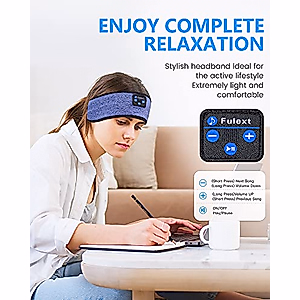 Lavince Bluetooth Headband, Sleep Headphones Sports Headband Headphones Noise Cancelling Sleeping Headphones Earbuds for Sleep,Workout,Running,Yoga,Travel, for Women Men
