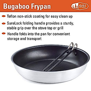 GSI Outdoors Bugaboo 10" Aluminum Non-Stick Fry Pan for Camping, Home, Backpacking at The Cabin