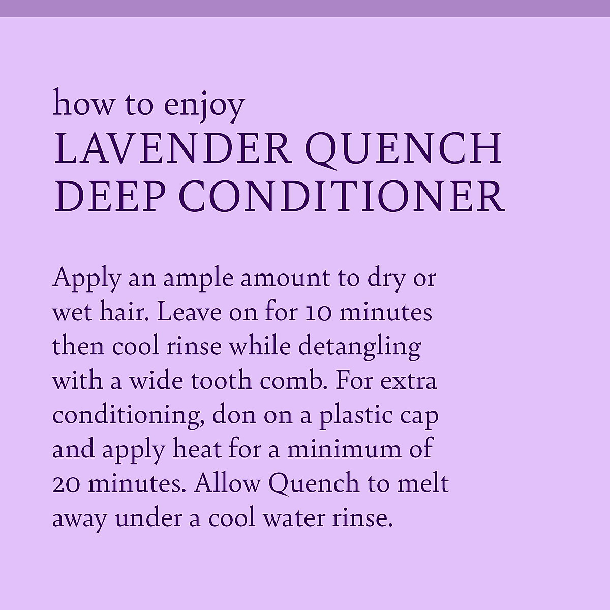 Camille Rose Lavender Quench Deep Conditioner, 8 oz