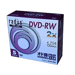 Radius Technology DVD-RW 4.7 GB / 120 Min 2X (5 Pack Jewel case)