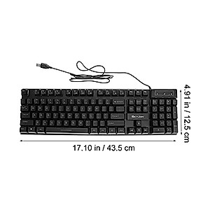 SOLUSTRE 3 Sets Wireless Keyboard and Mouse Set Black Laptop RGB Backlight Wired Keyboard and Backlit Gaming Keyboard Office Keyboard RGB Keyboard Replacement Modern abs pbt h600 Computer