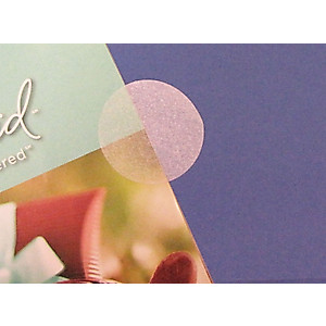 ProLabel Brand Clear Frosted Translucent 1.5" Wafer Tab Seals 4000 Roll #CLR15W 1 1/2" Round