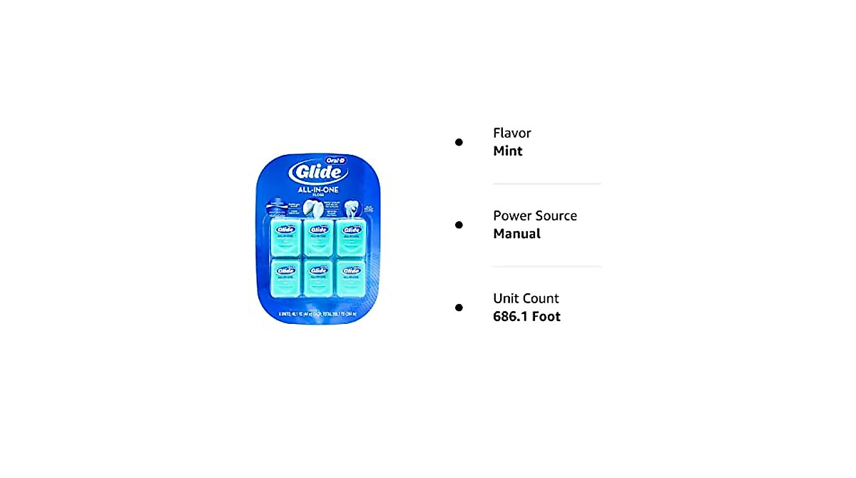 Glide Crest Comfort Plus Dental Floss - Mint 40m (6 Pack)