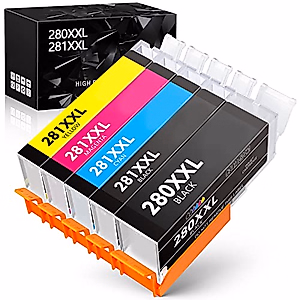 OSIR Compatible 280 281 Ink Cartridges Replacement for Canon PGI-280XXL CLI-281XXL work with Pixma TS8320 TS6320 TS6220 TR8520 TS9520 TS6120 TR7520 TS9521C Printer (PGBK, Black, Cyan, Magenta, Yellow)