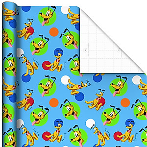 Hallmark Disney Wrapping Paper Rolls for Kids Birthdays, Christmas, Any Occasion (Set of 3 Rolls: 60 sq. ft. ttl.) Mickey Mouse, Minnie Mouse, Pluto, Donald Duck, Daisy Duck