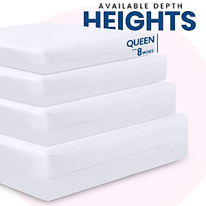 Utopia Bedding Premium Waterproof Bed Bug Mattress Cover, Queen Zippered Mattress Protector, 8 Inches Deep, Dust Mite Proof 6-Sided Mattress Encasement for Bed