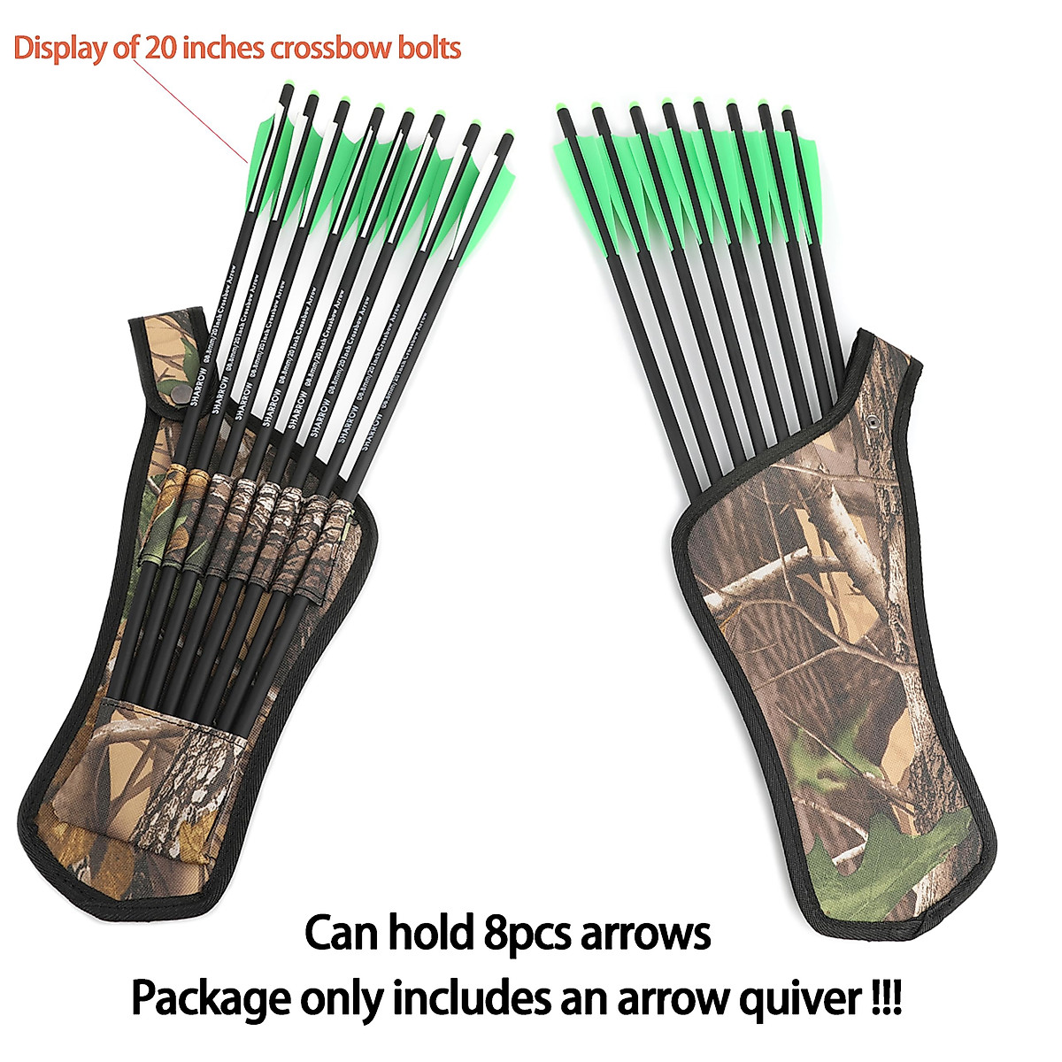 ZSHJGJR Archery Arrow Quiver Crossbow Arrow Quiver Hip Arrow Pocket Holder Waist (Maple Camo)