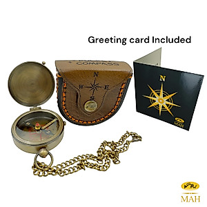 Second Star to The Right J. M. Barrie, Peter Pan Engraved Handmade Brass Compass for Birthday, Graduation Day, Confirmation Gift, Valentine Gift Parting Gift and Campion, Hiking Compass with Case