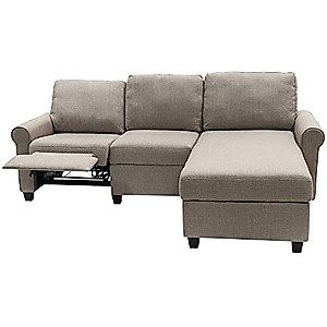 Serta Copenhagen Reclining Sectional with Right Storage Chaise - Oatmeal