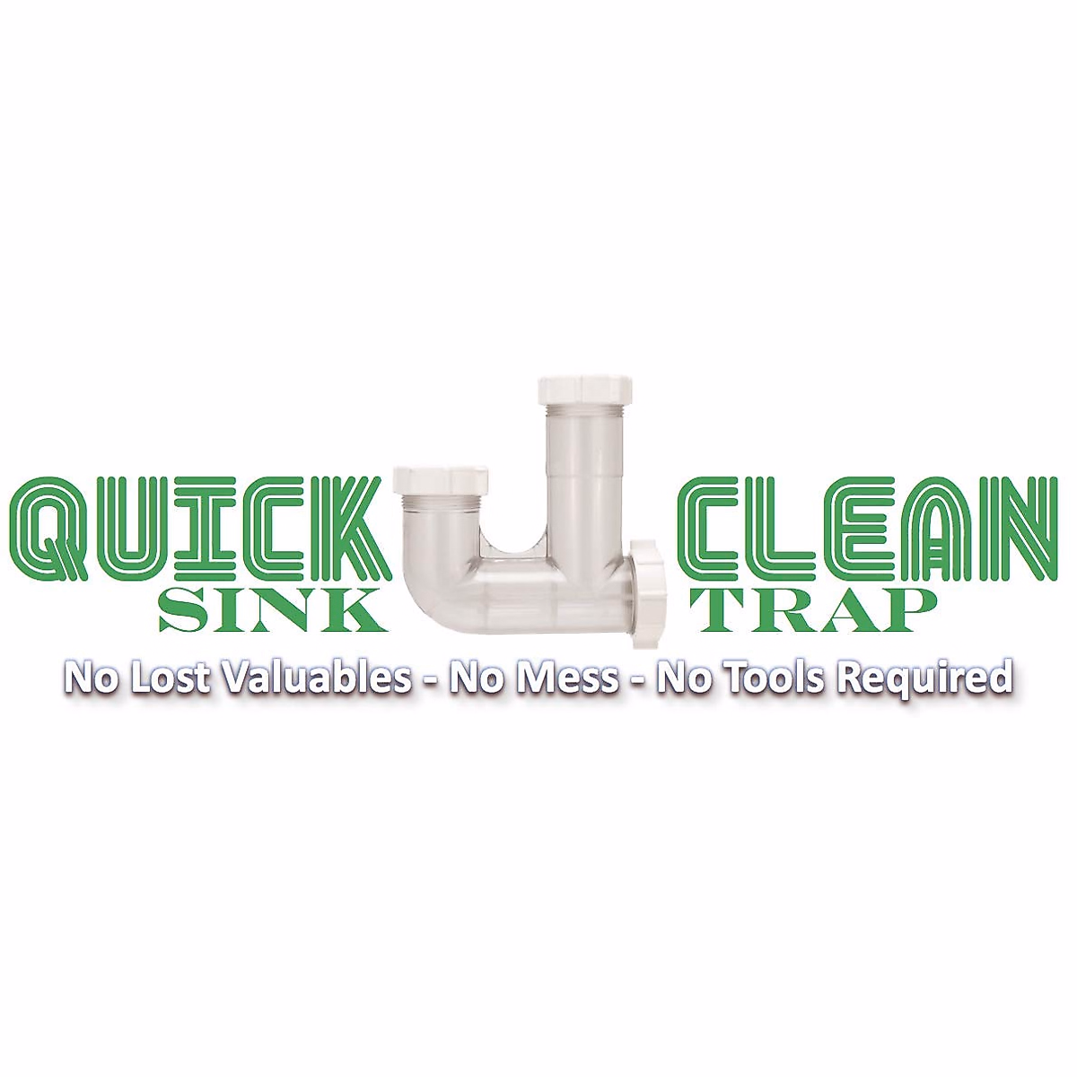 Quick Clean Sink Trap - Industrial - 1 1/2" & 1 1/4" P-Trap Replacement Upgrade | Jewelry Catcher | DIY Unclog Your Drain | No Tools Required | Bathroom/Salon Hair Catcher | Solution for Service Calls