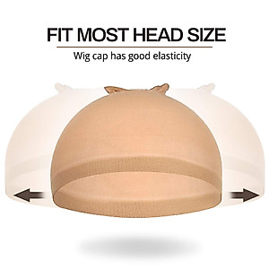 Smilco 20 Pieces Wig Caps Wig for Women Lace Front Wig