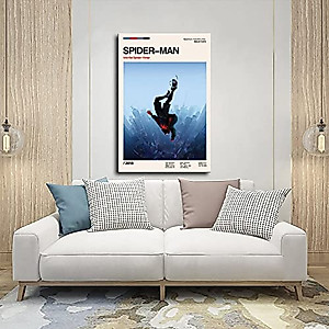 Spider Man Poster Retro Poster Canvas Poster Unframe: 12x18inch(30x45cm)