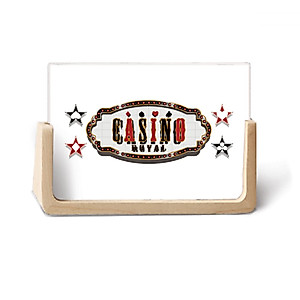 PUROXX Black Red Casino Signboard Pattern Photo Wooden Photo Frame Tabletop Display