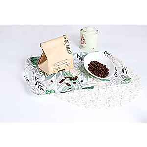 FlosSolis 16.5"x11.5" Serving Tray with handle Set of 2 leaf design, Melamine Rectangular Serving Tray/Platters stackable Sturdy and easy clean for Serving food,fruit,desserts,breakfast,meals,BPA FREE