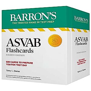 ASVAB Flashcards, Fourth Edition: Up-to-date Practice + Sorting Ring for Custom Review (Barron's Test Prep)