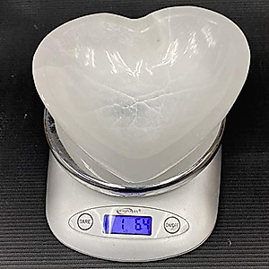 Paykoc Imports Big Heart Selenite 5.9" +- Dish Bowl Hand Made Morocco