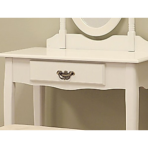 Frenchi Home Furnishing Vanity Set with Stool and Mirror
