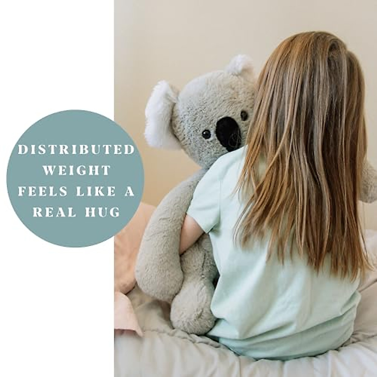 BAM + Crew Big Stuffed Animals - 16" Distributed 4lbs Koala Large Stuffed Animal for Adults & Kids - A Cuddly Koala Bear Cute Plush Toy Pillow, Gifts for Adults, Kids, Boys and Girls