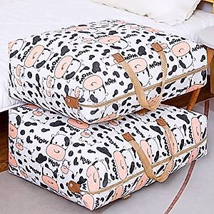 Large Capacity Storage Bag with Handles, Foldable Clothes Storage Bag,Heavy-Duty Storage Tote for Clothes, Moving Supplies (Extra Large)