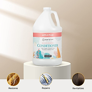 Ginger Lily Farms Botanicals Moisturizing Conditioner for Dry Hair, 100% Vegan & Cruelty-Free, Apple Pear Scent, 1 Gallon Refill (128 fl oz)
