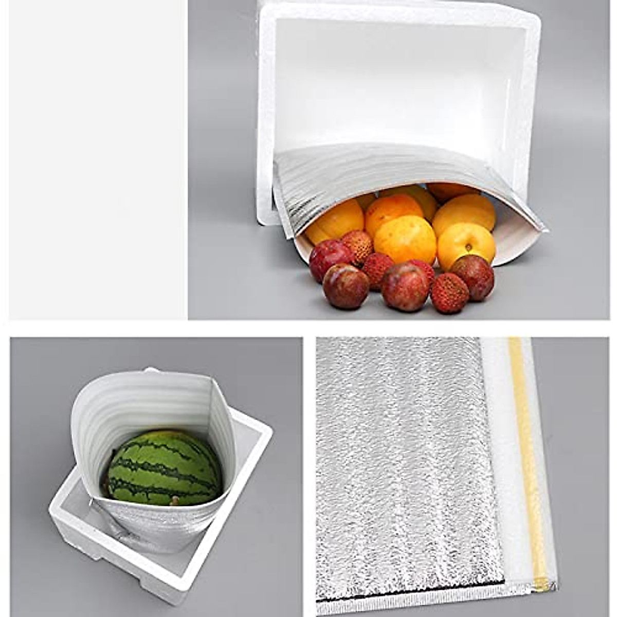 prettDliJUN 20Pcs Thermal Keep Cold/Hot Lunch Bag Food Pouch, Aluminum Foil Insulation Disposable Food Delivery Container