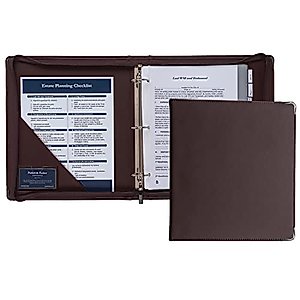 Samsill Classic Professional 3 Ring Zippered Binder, 2 Inch Round Ring, Portfolio Organizer for 8.5x11” Documents, Binder with Zipper, Silver Corner Accents, Burgundy