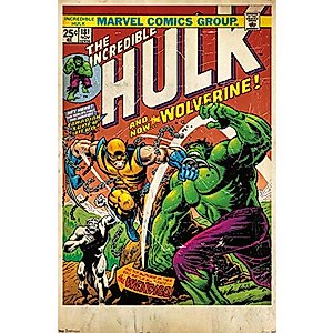 Trends International 24X36 Marvel Comics-Wolverine-Cover Wall Poster, 24" x 36", Premium Unframed Version