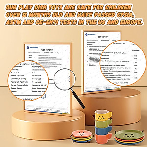 GAGAKU Wooden Play Food Sets for Kids Kitchen, Montessori Wooden Play Food Toys with Plates and Dishes for Toddler Boys & Girls Gifts