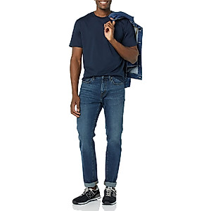 Amazon Essentials Men's Regular-Fit Short-Sleeve Crewneck T-Shirt, Pack of 2, Dark Blue/Navy, Large