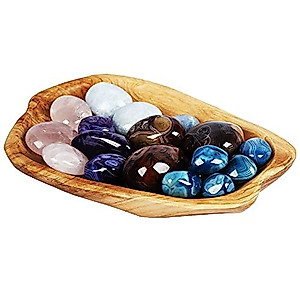 Hurricom Root Wood Dish,Vintage Ring Dish Hand Carved Artworks - 11-12 inch,Oval Shape Party Platter and Tray for Sandwich Bread Serving, Appetizer Display,