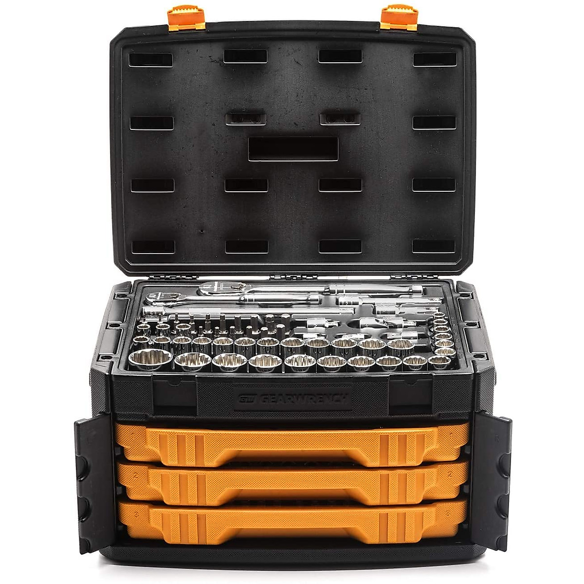 GEARWRENCH 243 Pc. 12 Pt. Mechanics Tool Set in 3 Drawer Storage Box - 80972