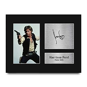 HWC Trading Harrison Ford Gift USL Signed Printed Autograph Star Wars Gifts Print Photo Picture Display - US Letter Size