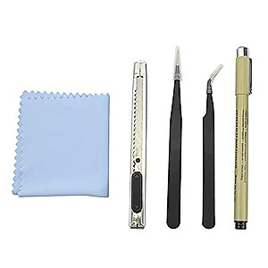 BXQINLENX Professional 17 PCS Gundam Model Tools Kit Modeler Basic Tools Craft Set Hobby Building Tools Kit for Gundam Car Model Building Repairing and Fixing
